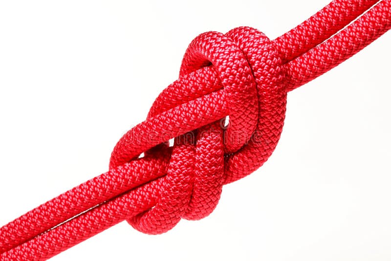 Big red rope knot stock image. Image of sailing, gibbet - 76880297