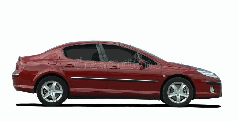 Big red sedan stock image. Image of fuel, comfort, door - 31418343