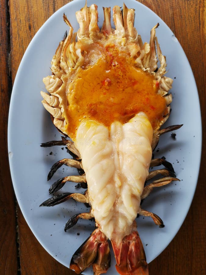 The Big Red Shrimp from the River Stock Image - Image of breakfast ...