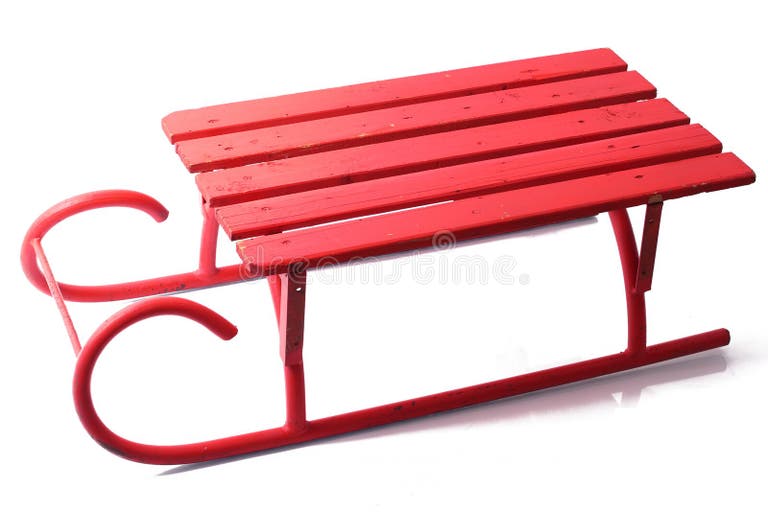 Big red sledge stock image. Image of sleigh, celebration - 22186617