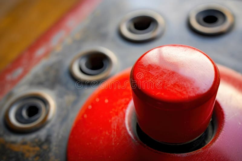 Big Red Start Button, Close-up Stock Illustration - Illustration of ...