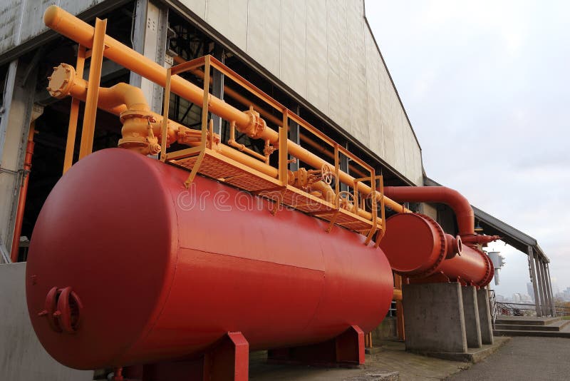 Big red tank stock image. Image of beams, structure, concrete - 22395279