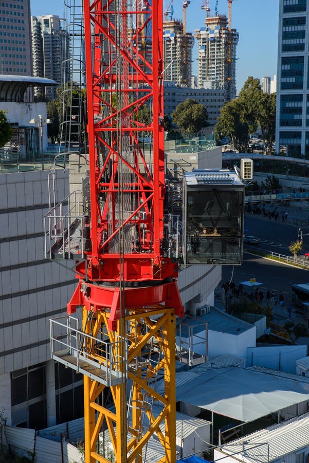 Construction Tower Crane at a Construction Site in the City. Stock ...