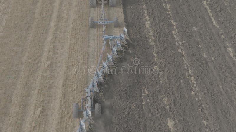 Big Red Tractor on on Rubber Tracks, Pulling Productive Reverse Plow on ...