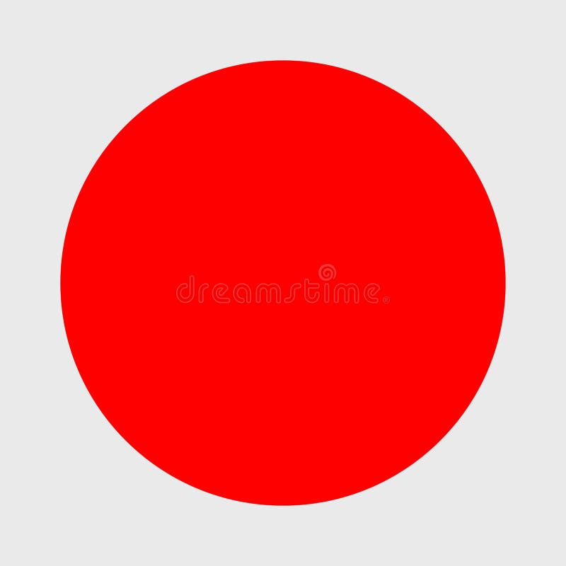 A Big Red Vector Dot on White Color. Stop Red Dot Stock Vector ...