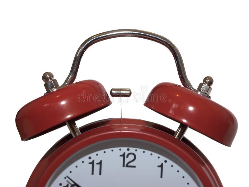 Big red vintage clock stock image. Image of classic, snooze - 8993437