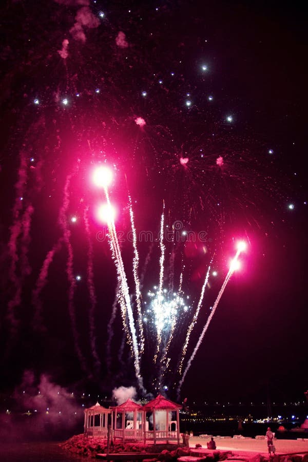 Firework stock image. Image of firework, white, night - 225301765