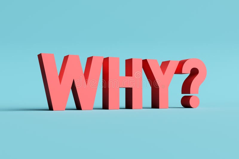 Big Red Why Question Mark 3d Rendering Curiosity Concept Stock ...