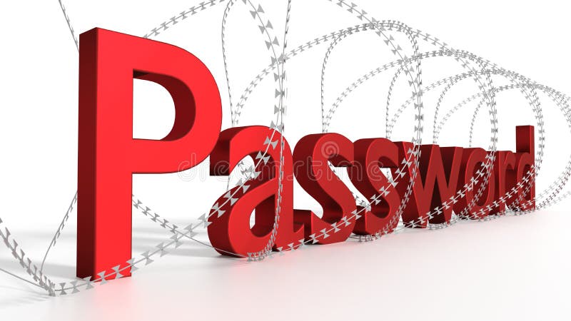 White Password between 0 and 1 Stock Illustration - Illustration of ...