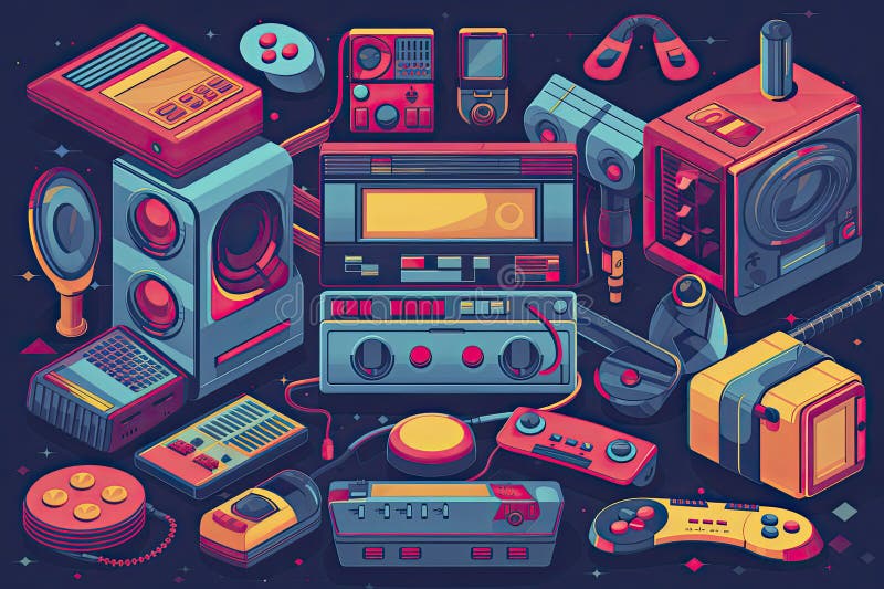 A Big Retro Set of the 90s, 80s. Guy Dancing and Games, Cassette ...