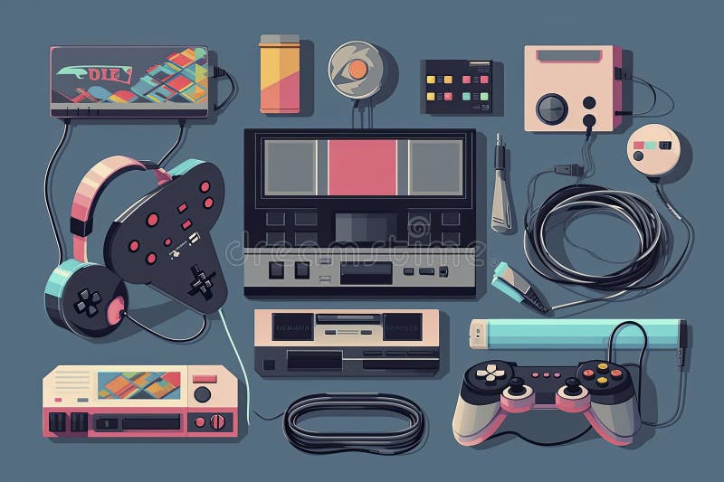 A Big Retro Set of the 90s, 80s. Guy Dancing and Games, Cassette ...