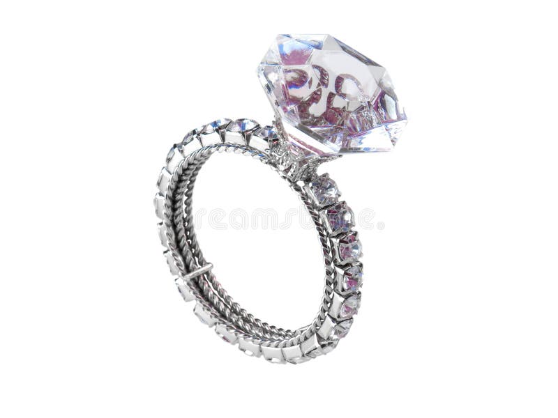 Giant Diamond Ring Front View Stock Photo - Image of eternal, huge ...