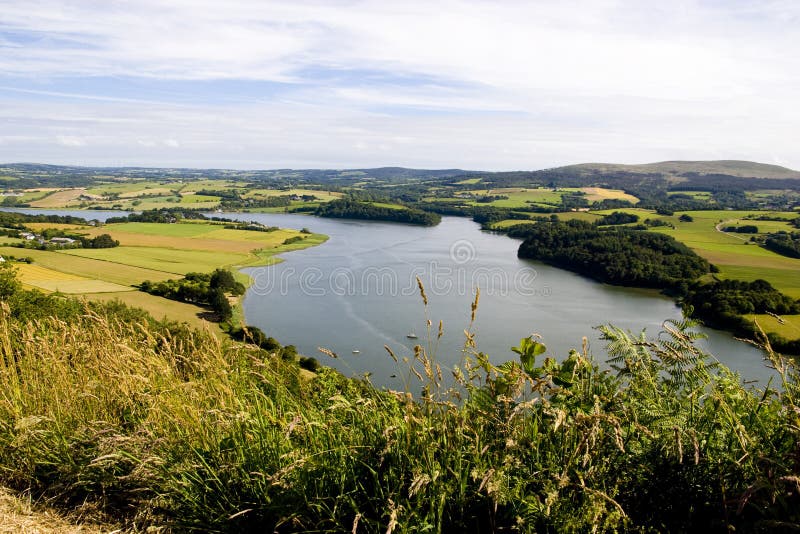 Big river stock image. Image of panorama, blue, fields - 14886357