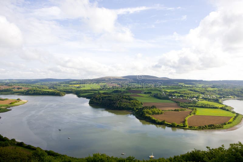Big river stock photo. Image of blue, grass, field, mountain - 9633440