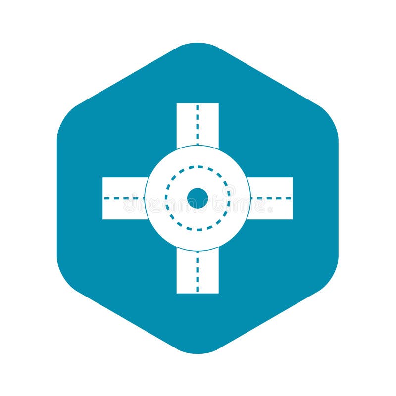 Big Road Junction Icon, Simple Style Stock Vector - Illustration of ...