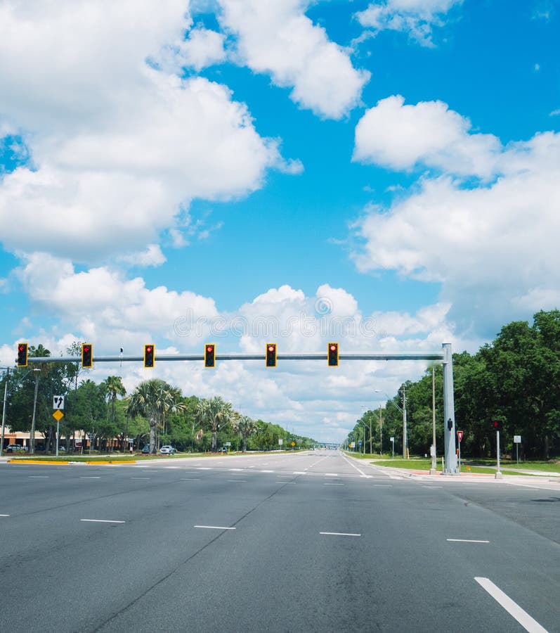 Big road and white cloud stock image. Image of florida - 144547925