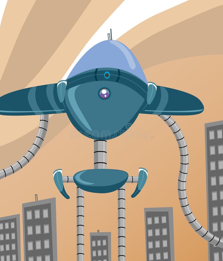 Big robot stock illustration. Illustration of robot, giant - 10135279