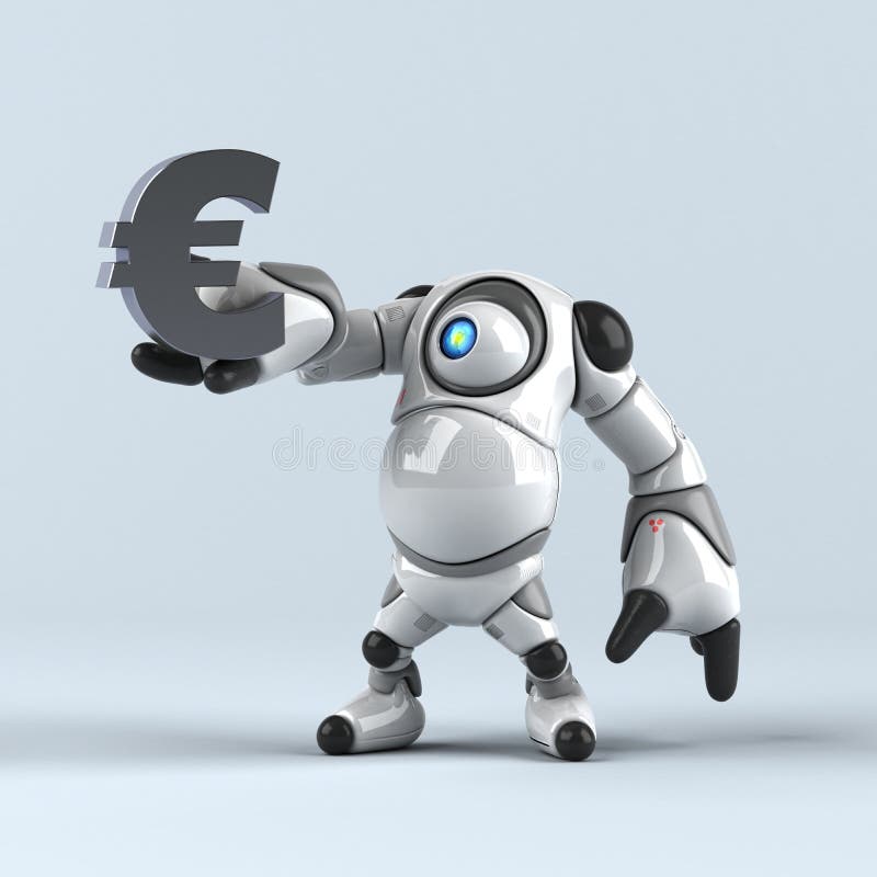 Big Robot - 3D Illustration Stock Illustration - Illustration of ...