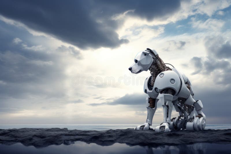Big Robot Dog Pet Closeup Outdoor Stock Photo - Image of concept ...