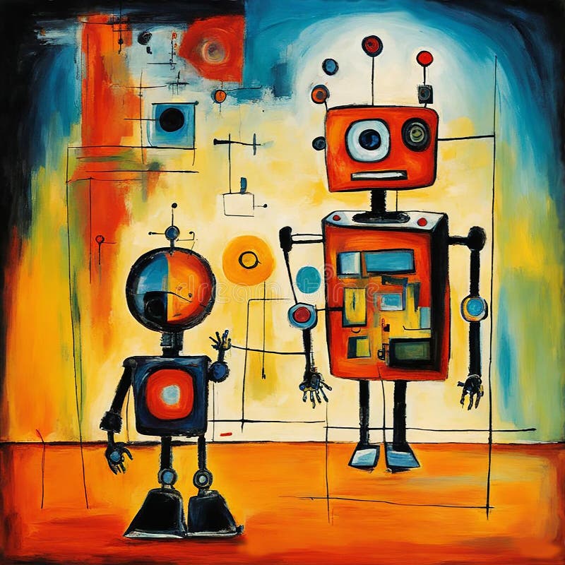 Robot Communicating Using Brackets Programming Language Icon Stock ...