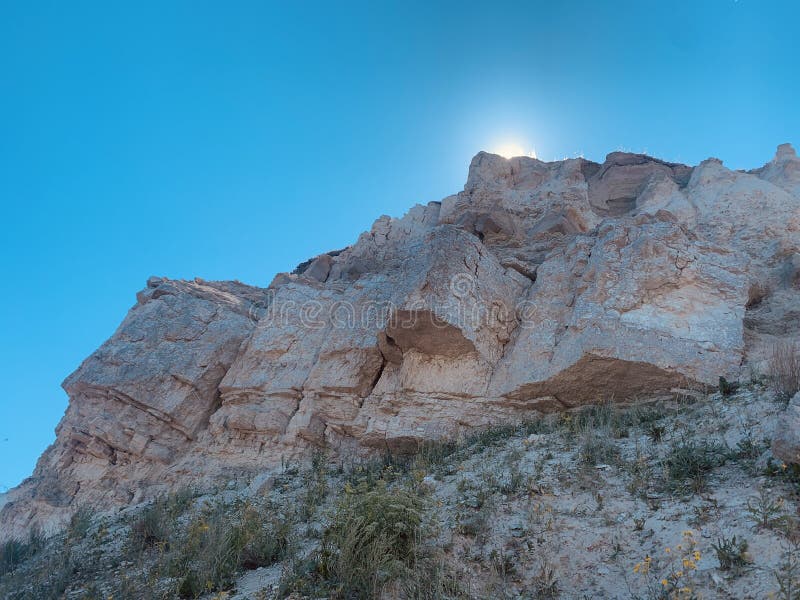 Big rock and blue sky stock photo. Image of scenic, rock - 233802132