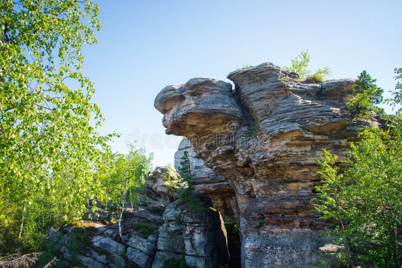 Big Rock with Intresting Shape Stock Image - Image of cliffs, broken ...