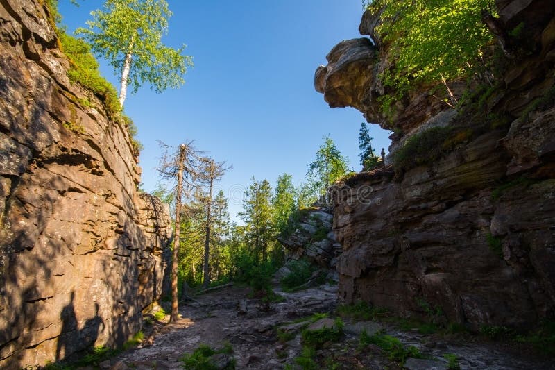 Big Rock with Intresting Shape Stock Image - Image of form, material ...