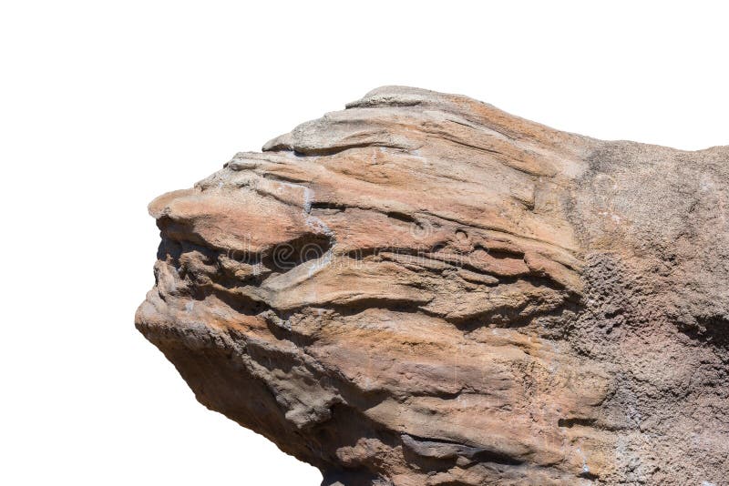 Big Rock Isolated on White Background. Stock Photo - Image of grain ...