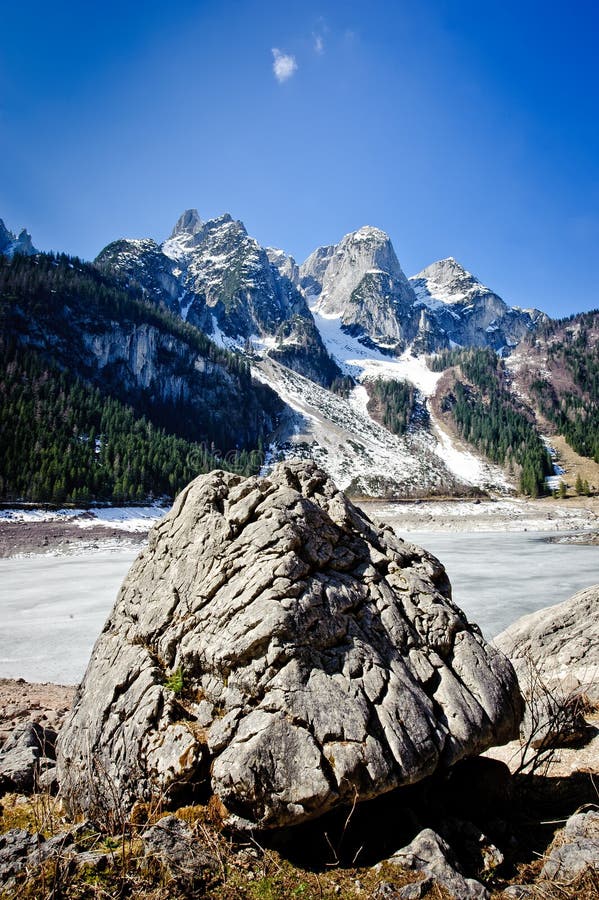Big Rock in the Mountains stock image. Image of peak - 19168977