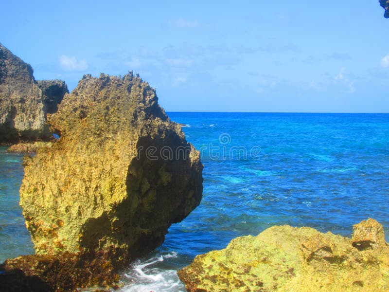 A big rock on the sea stock image. Image of beautiful - 170506641