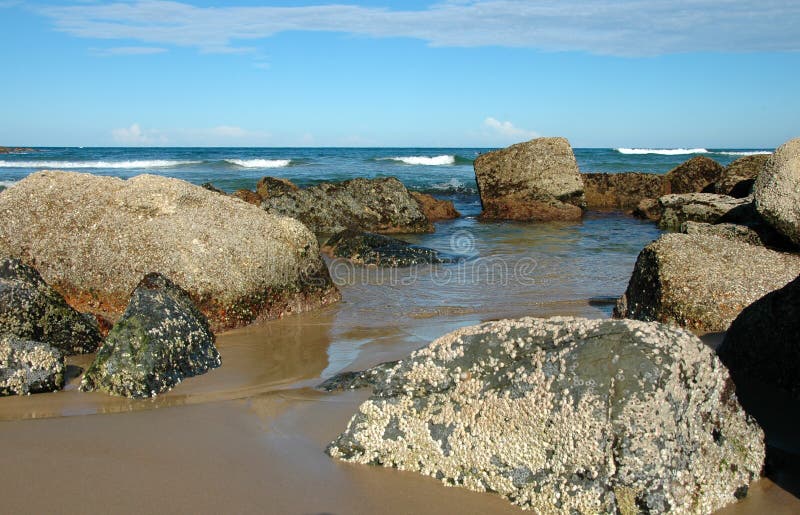 Big Rocks on the Beach stock photo. Image of seaside, rocky - 683778