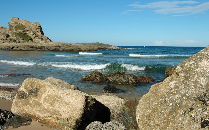 Big Rocks on the Beach stock photo. Image of ocean, seaside - 683790