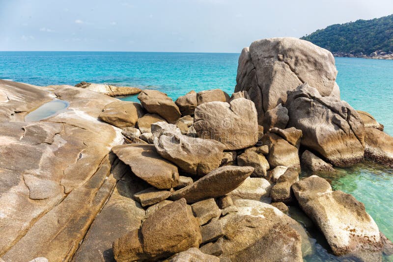 Big rocks on the beach stock photo. Image of decoration - 83342894