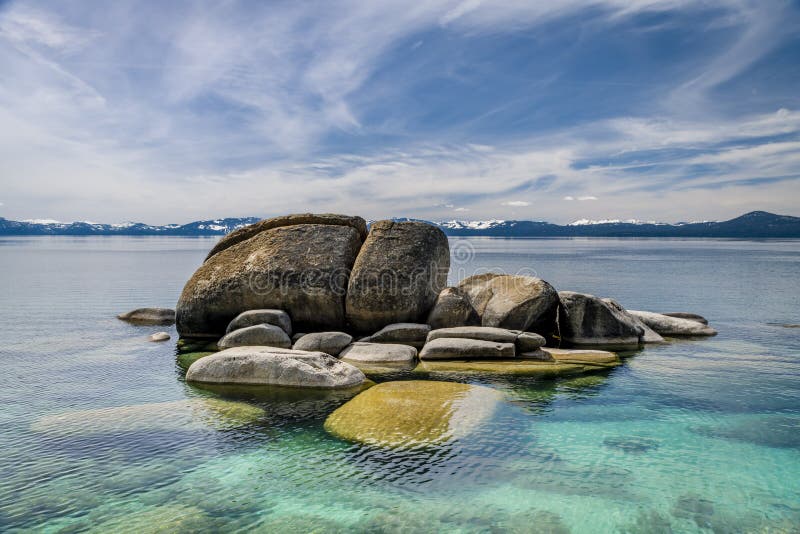 Big Rocks at Lake Tahoe stock image. Image of travel - 205304445