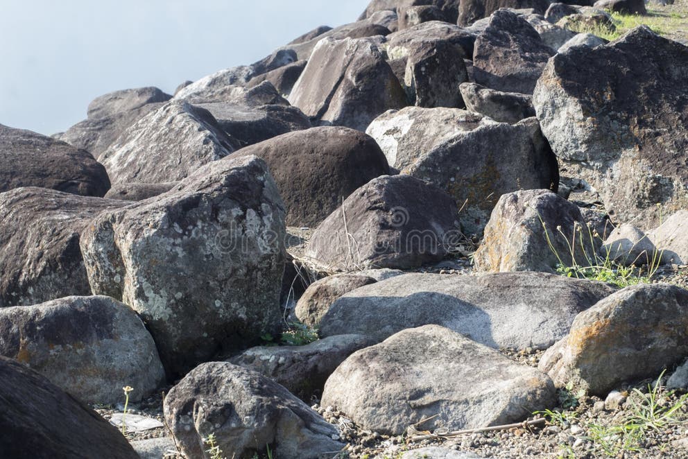 Big rocks stock image. Image of closeup, coastline, mountain - 224238001