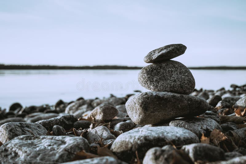 Big Rocks Piled on the Shore Stock Image - Image of shore, natural ...