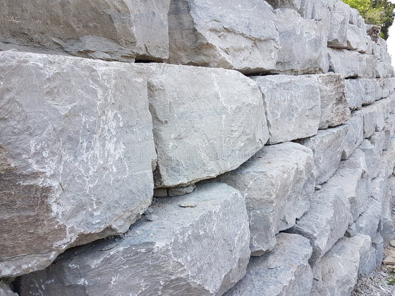 Big Rocks for the Purpose of Construction of Roads and Pathways Stock ...