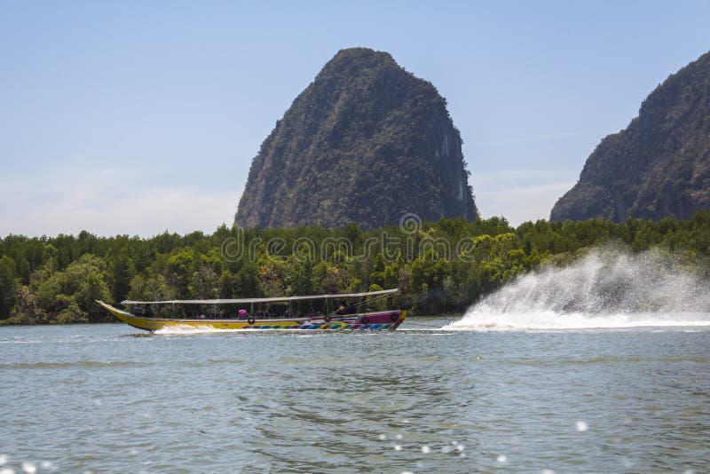 Big Rocks in the Water at Phang-Nga Stock Image - Image of phang ...