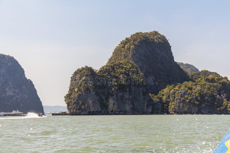 Big Rocks in the Water at Phang-Nga Stock Image - Image of nature, pile ...