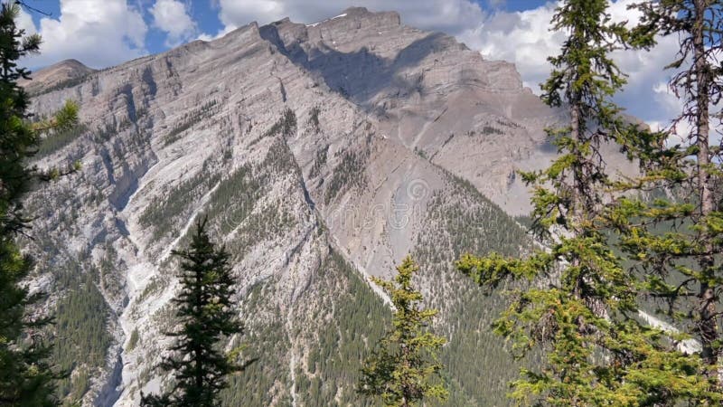 Big Rocky Mountain in the Cascade Range with Forests in Banff Under a ...