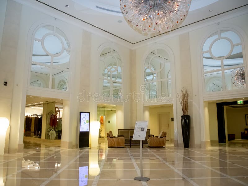 Chandelier with High Ceiling Doors Editorial Photography - Image of ...