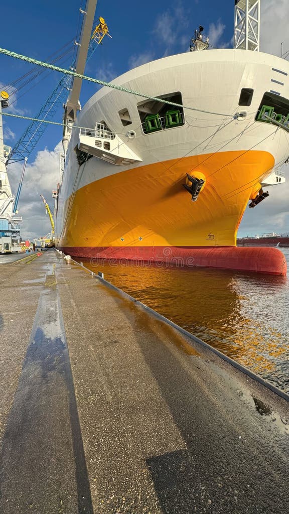 Big Roro Ship in Amsterdam Harbour Stock Photo - Image of logistic ...