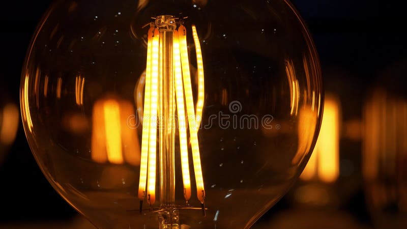 Big Round Light Bulb in Retro Style for Lighting and Interior Decor ...