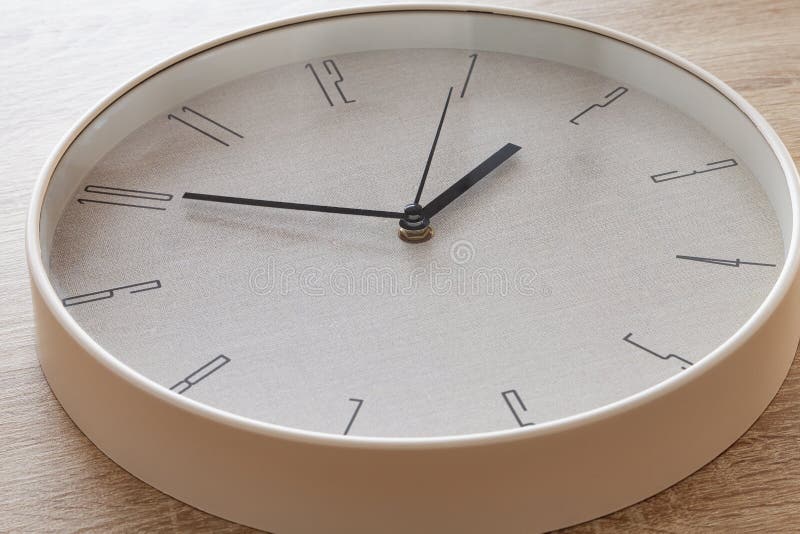 A big round needle clock stock image. Image of detail - 242820805