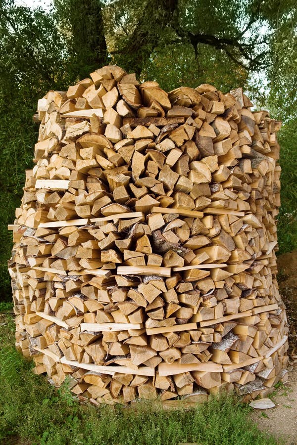 Big round stack of wood stock image. Image of rough, fuel - 30007005