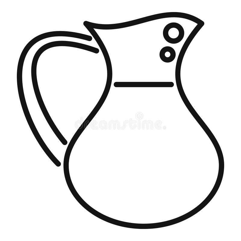 Big Rounded Jug with Handle for Serving Water or Wine Stock ...