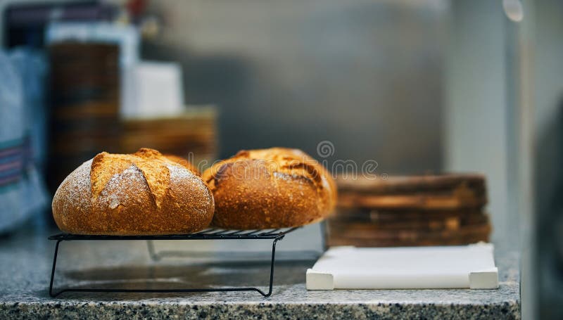 Big rustic sourdough bread stock image. Image of organic - 274628785