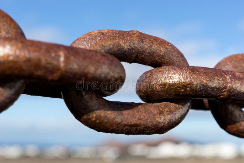 Big rusty chain link stock image. Image of detailed - 133939591