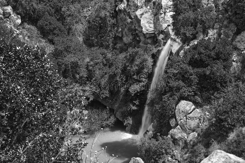 The Big Saar Waterfall in the Golan Heights, Northeast Israel Stock ...