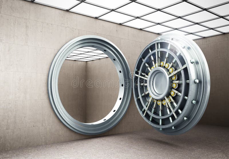 Big Safe Door with Empty Ingots High Resolution 3D Image Stock ...
